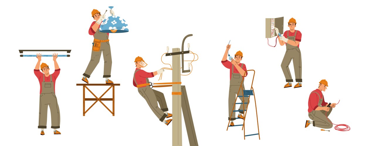 Cartoon Electrician Vector Images (over 3,400)
