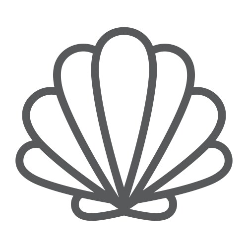 Seashell glyph icon animal and underwater Vector Image