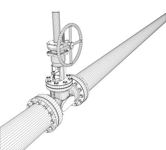 Valve isometric blueprints Royalty Free Vector Image