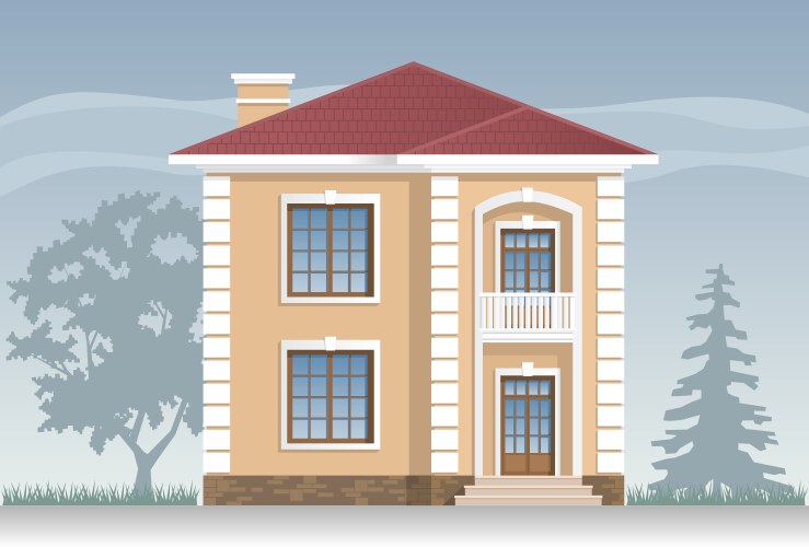 A classic mexican adobe house Royalty Free Vector Image