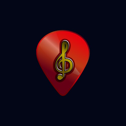 Red and gold music tone logo design template Vector Image