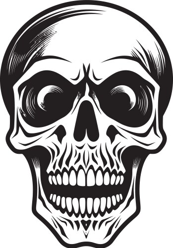 Frightening surprise emblem shocked skeleton Vector Image