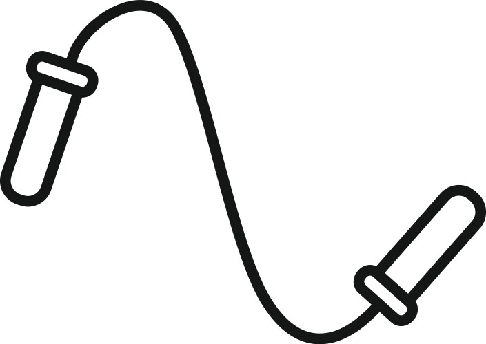Simple jump rope icon representing a healthy Vector Image