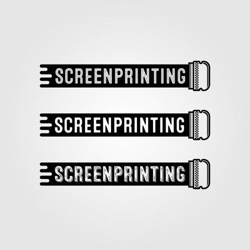 Squeegee screen printing logo icon Royalty Free Vector Image