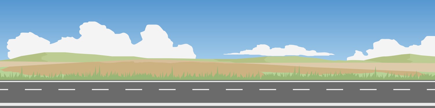 Horizontal view of asphalt road Royalty Free Vector Image