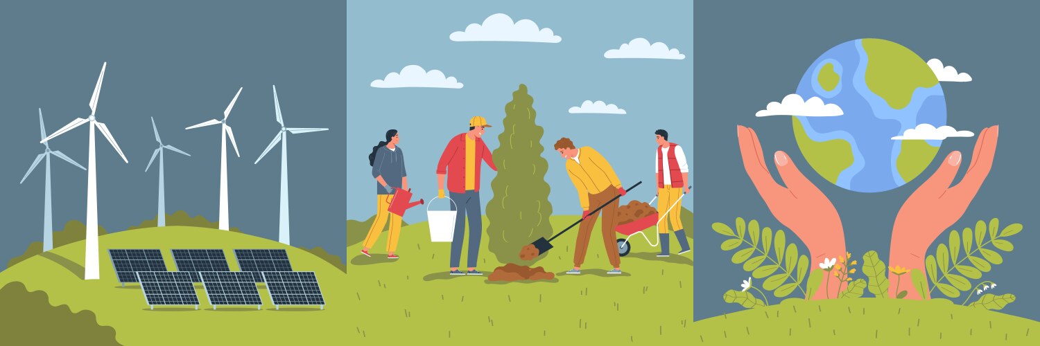 Ecology and atmospheric pollution Royalty Free Vector Image