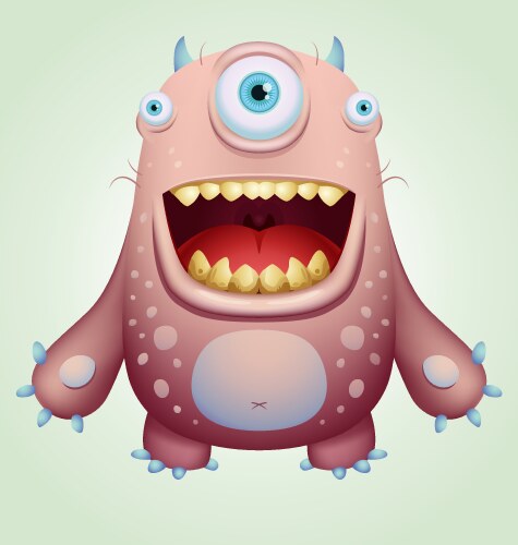 Cute cartoon monsters Royalty Free Vector Image