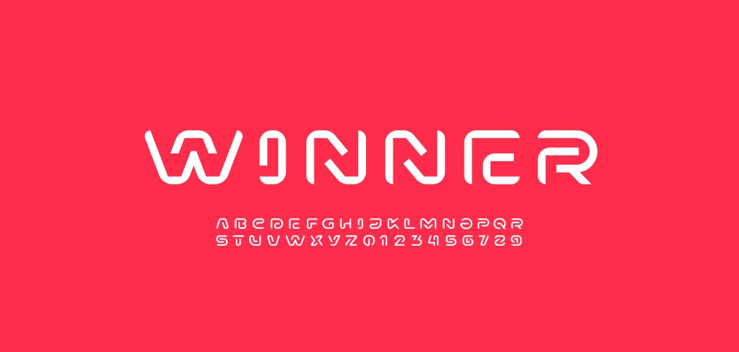 Modern font alphabet from segment line Royalty Free Vector