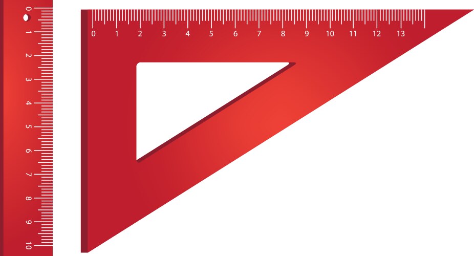 Triangle measuring rulers Royalty Free Vector Image