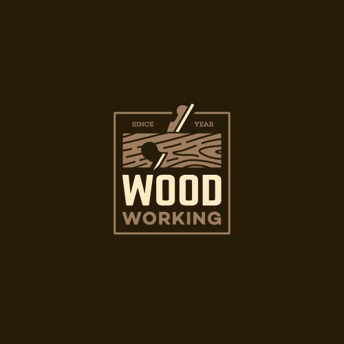 Woodworking logo icon design template Royalty Free Vector Woodworking logo icon design template Royalty Free Vector