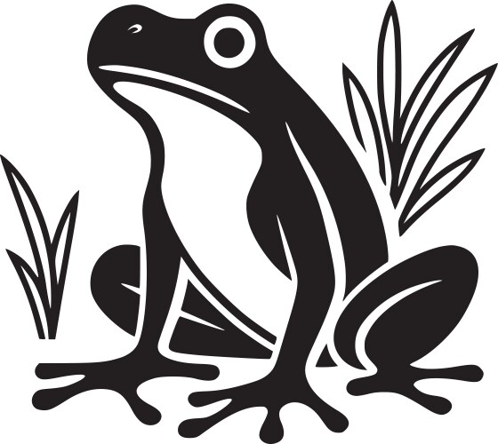 Frog - black and white isolated icon Royalty Free Vector