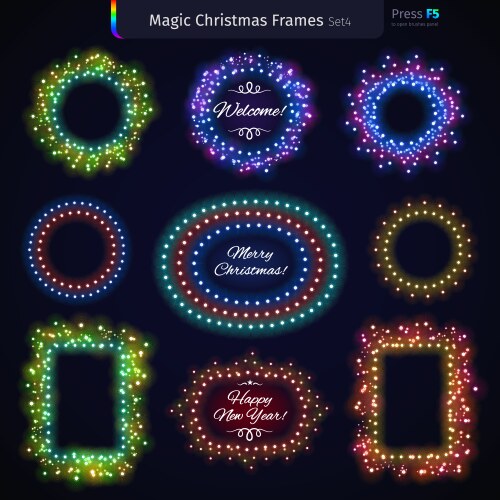 Magic christmas lights Royalty Free Vector Image