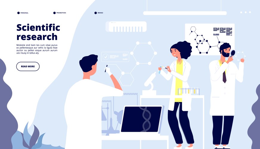 Concept of research Royalty Free Vector Image - VectorStock