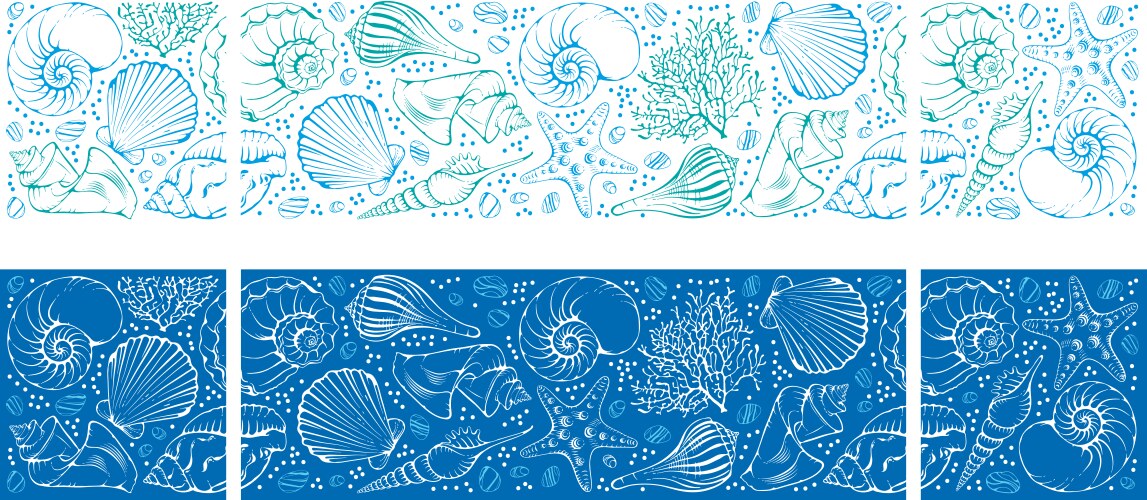 Shell set Royalty Free Vector Image - VectorStock