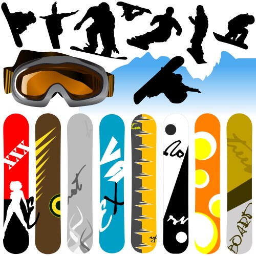 Snowboard Royalty Free Vector Image - VectorStock