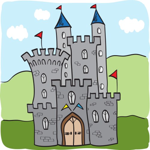 Cartoon castles Royalty Free Vector Image - VectorStock