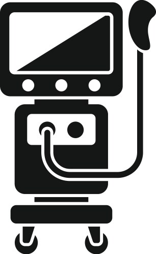 Respiratory machine icon outline medical Vector Image