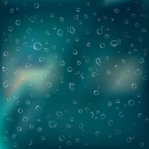 Black realistic condensation water drop Royalty Free Vector