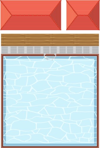 Top view of swimming pool Royalty Free Vector Image