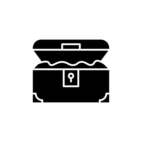 Treasure chest icon set money box symbol Vector Image