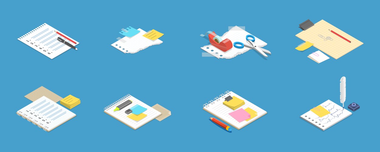 Pink paper note template Royalty Free Vector Image