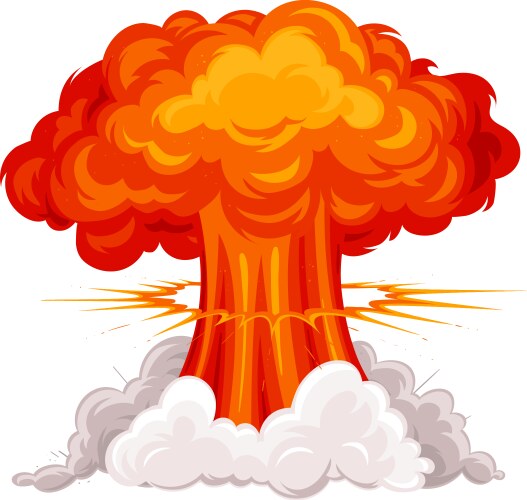 Huge fire on ground with black smoke Royalty Free Vector