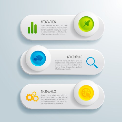 Realistic infographic horizontal banners Vector Image