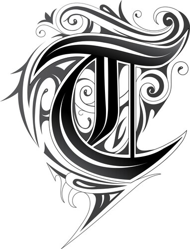 Handwritten letters font type Royalty Free Vector Image