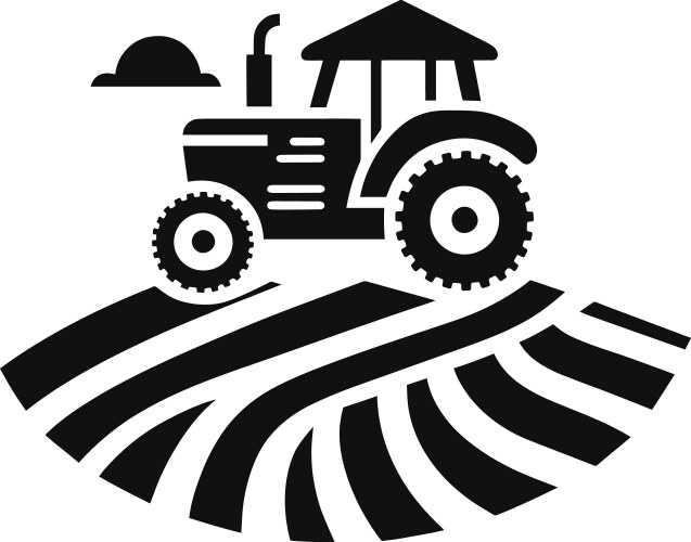 Farm tractor icon simple and clean track Vector Image