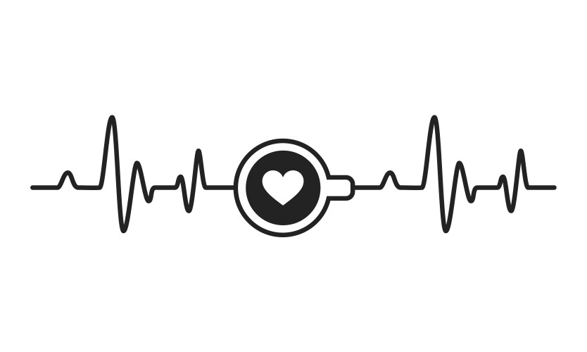 Heartbeat outline icon simple heart beat Vector Image