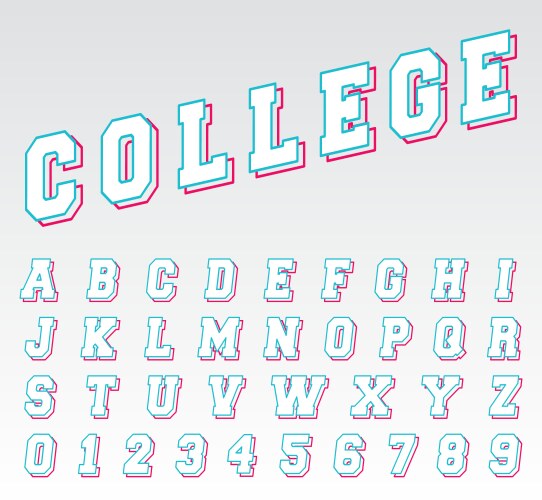 Ice font cold letters transparent blue alphabet Vector Image