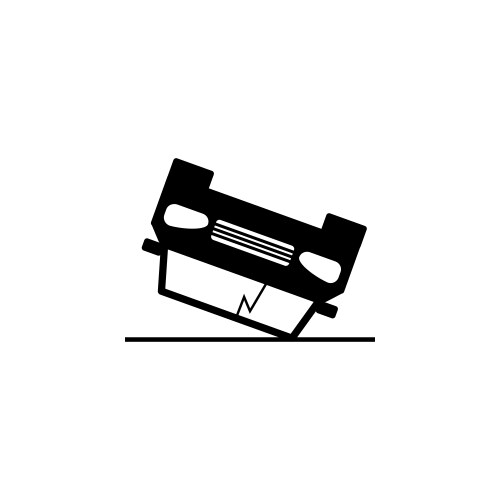 Car crash accident flat icon Royalty Free Vector Image