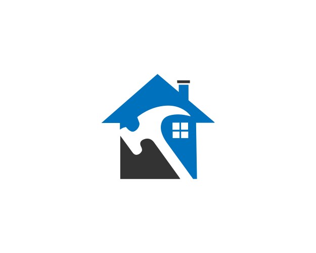 Home repair construction concept logo Royalty Free Vector