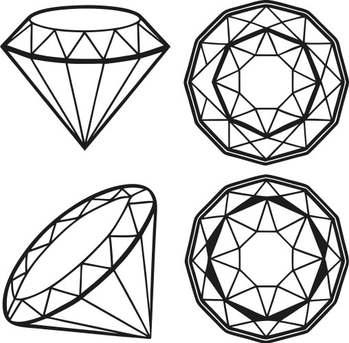 Diamond Line Art Vector Images (over 59,000)