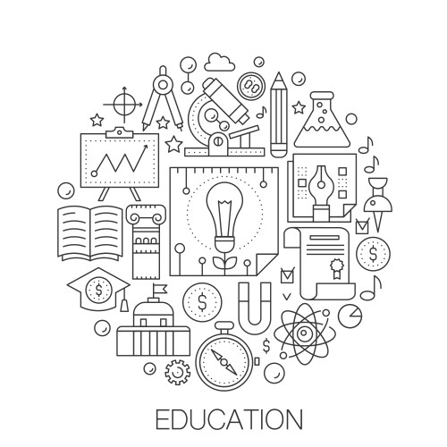 Back to school study education knowledge Vector Image