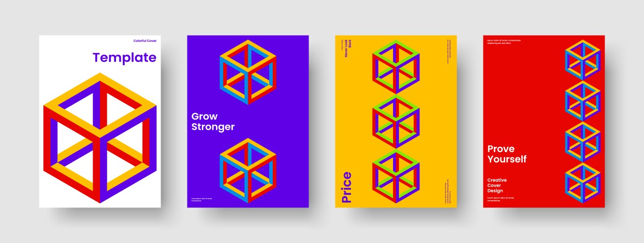 Geometric flyer design modern poster template Vector Image