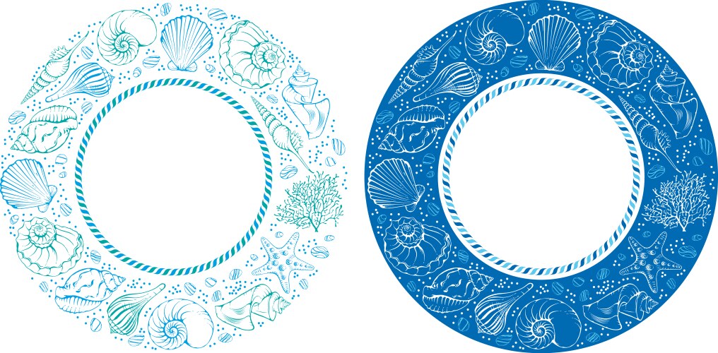 Seashell Border Vector Images (over 1,100)