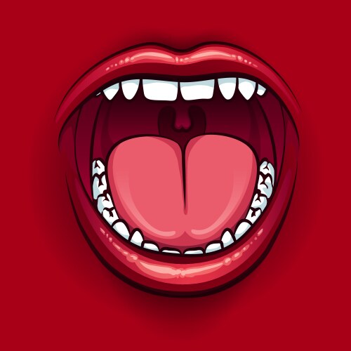Babys mouth screaming Royalty Free Vector Image