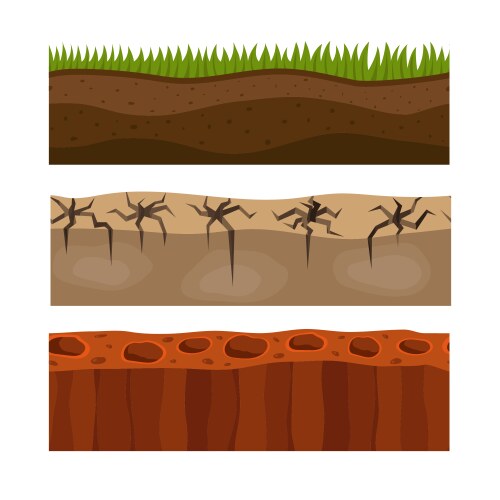 Ground cross-section underground level of land – Royalty-Free Vector ...