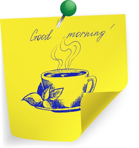 Blank note sticker cartoon Royalty Free Vector Image