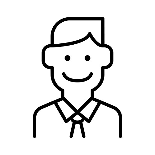 Teacher icon in thin line style graphic design Vector Image