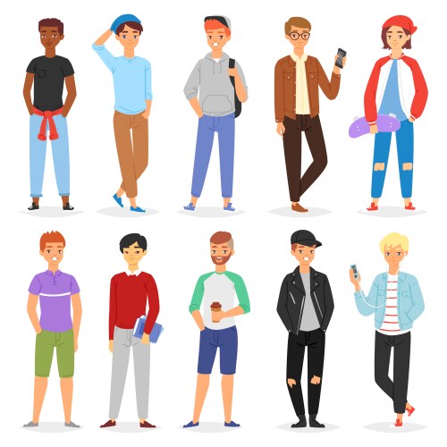 Cartoon boy character set for rigging Royalty Free Vector Cartoon boy character set for rigging Royalty Free Vector