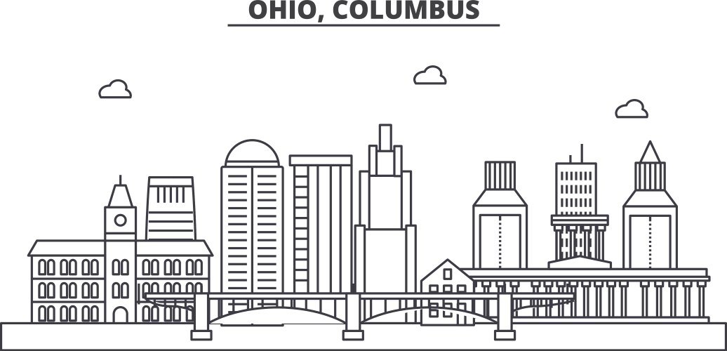 Architecture house line design Royalty Free Vector Image