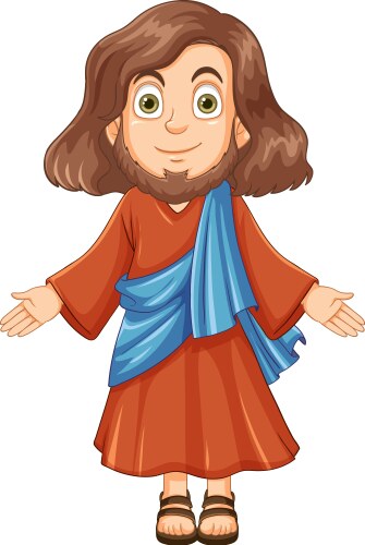 Jesus christ outline for colouring Royalty Free Vector Image