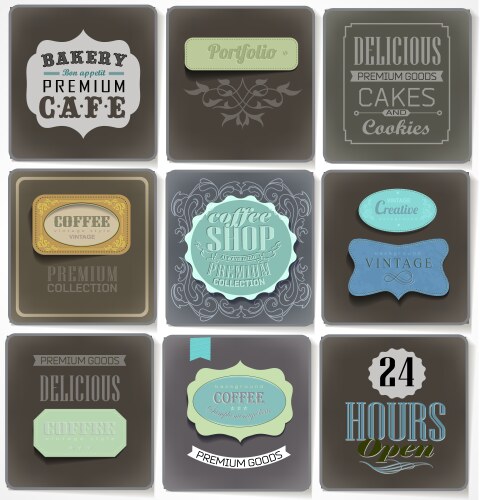 Set of labels Royalty Free Vector Image - VectorStock