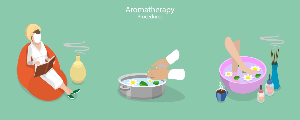 Spa salon isometric flowchart Royalty Free Vector Image