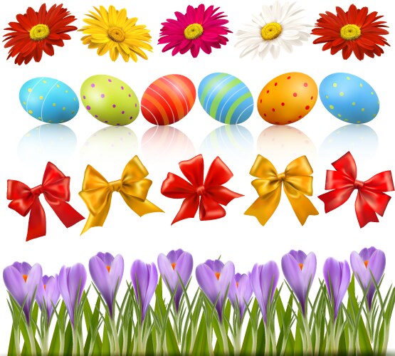 Easter design elements Royalty Free Vector Image