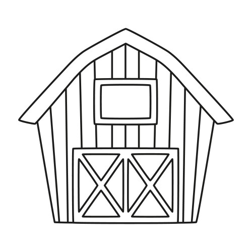 Barn Outline How To Draw A Barn (farm) 👩🌾