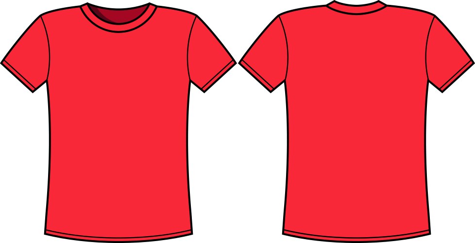 T-Shirt Template Front and Back Vector Images (over 15,000)
