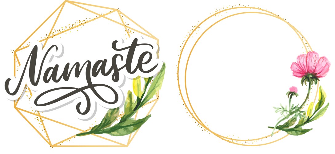 Palms folded gesture namaste Royalty Free Vector Image